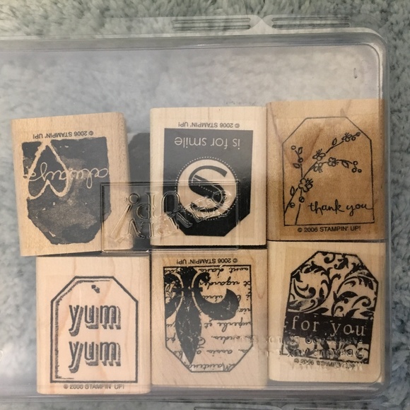 Stampin' Up! | Office | Stampin Up Too Terrific Tags Wood Stamp Set ...